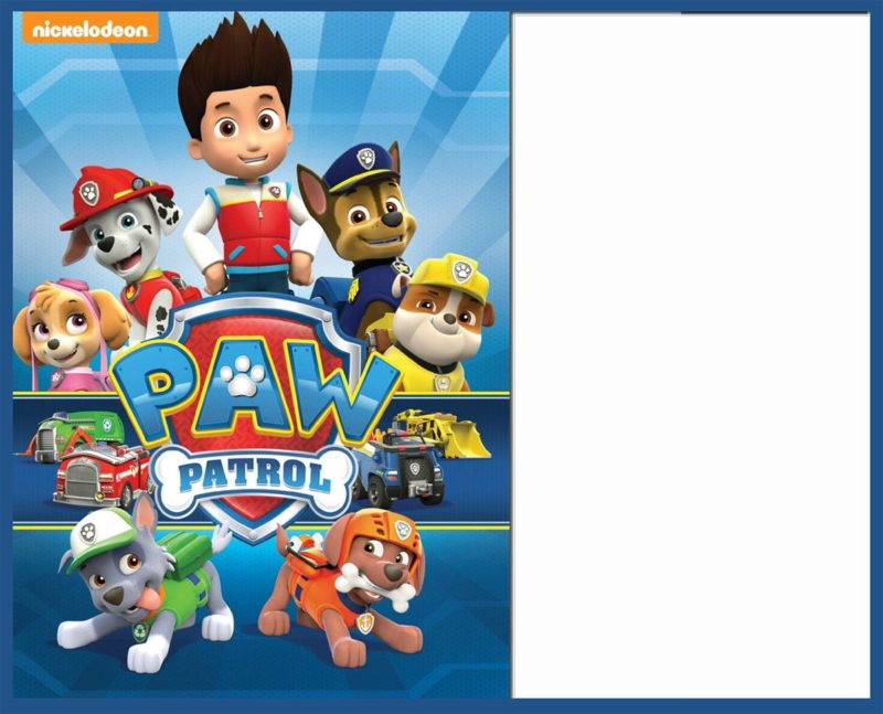 Free Paw Patrol Invitation Template Free Invitation Templates